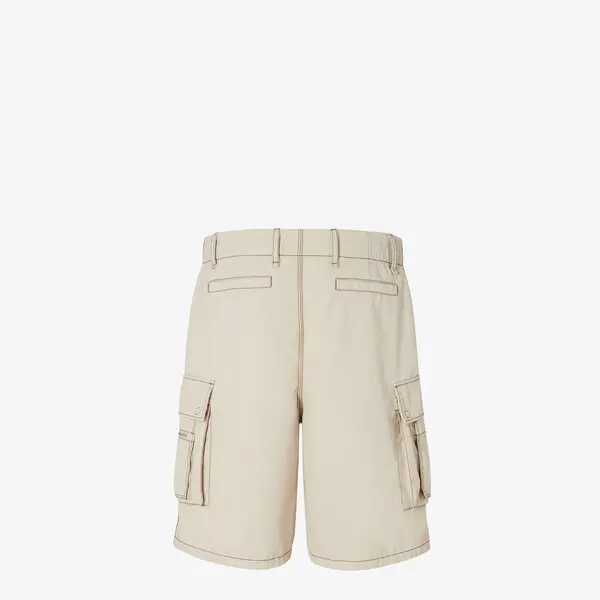 Fendi Relaxed Cargo Bermuda Shorts In Cotton Gabardine