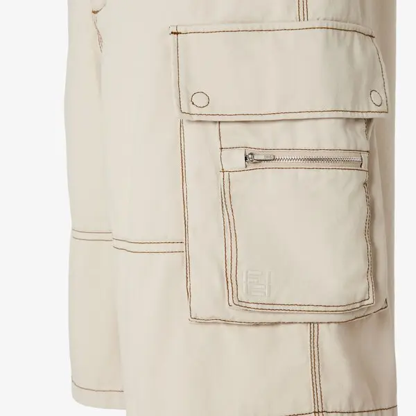 Fendi Relaxed Cargo Bermuda Shorts In Cotton Gabardine