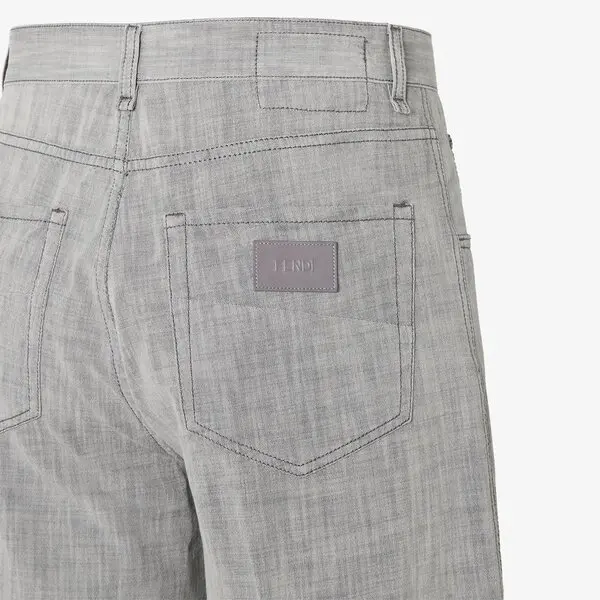 Fendi Faded Denim Bermuda Shorts - Grey