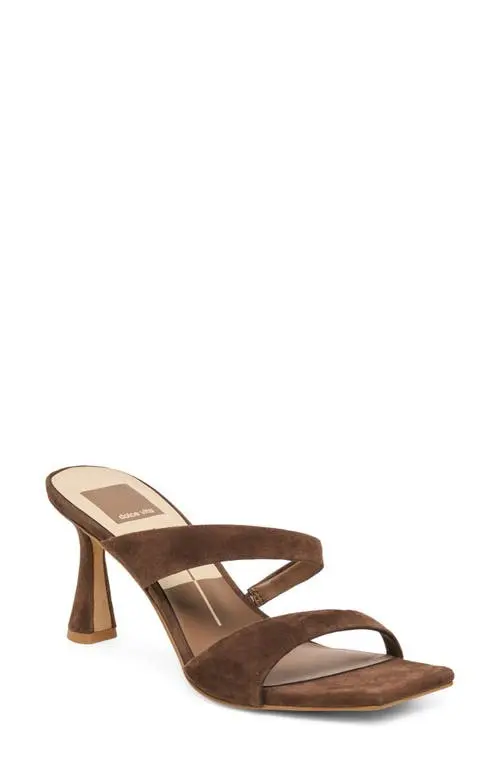 Dolce Vita Icelyn Suede Slide Sandal - Dark Brown Suede
