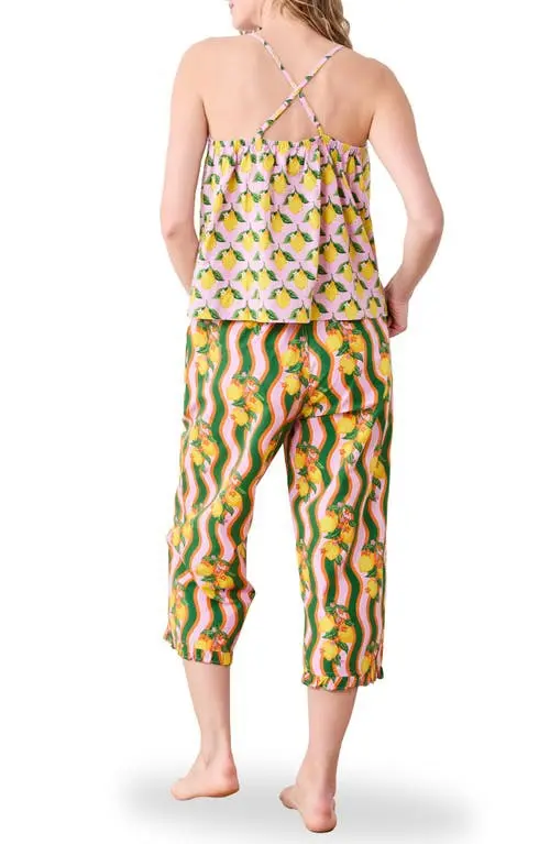 PRINTFRESH Lemon Print Organic Cotton Pajamas