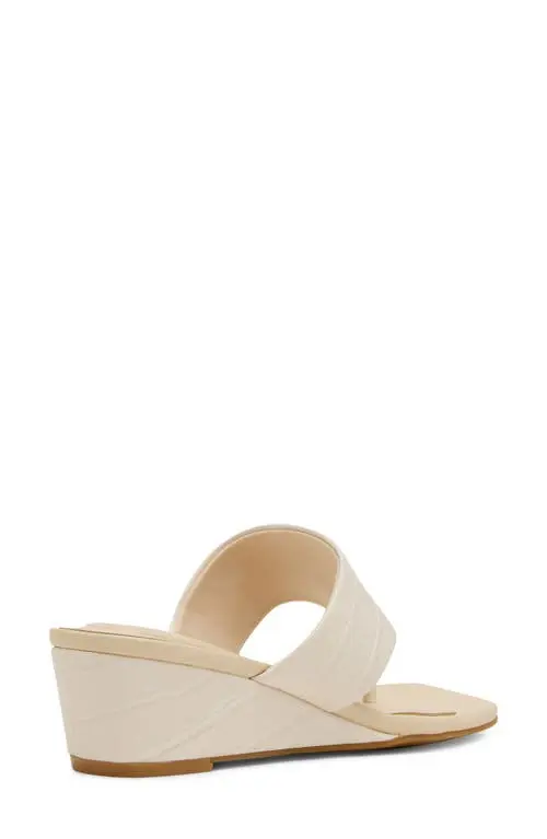 Anne Klein Wedge Sandal - Bone Croco