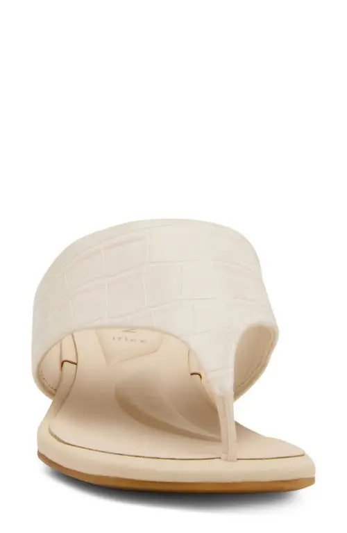 Anne Klein Wedge Sandal - Bone Croco