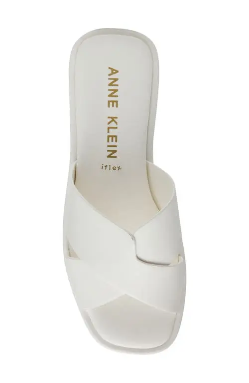 Anne Klein Khloe Crossover Strap Slide Sandal