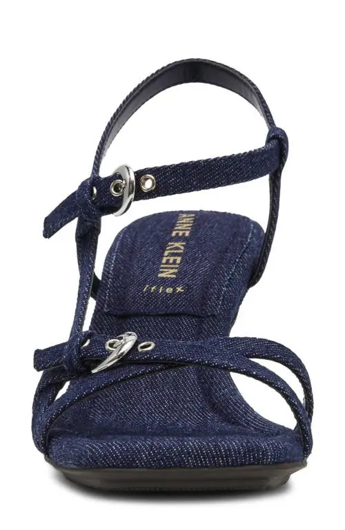 Anne Klein Jaydyn Kitten Heel Sandal - Denim