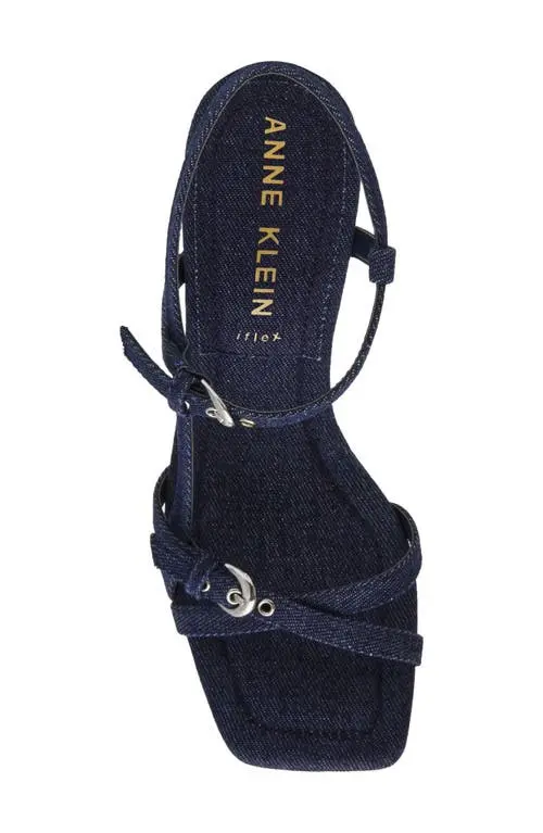 Anne Klein Jaydyn Kitten Heel Sandal - Denim