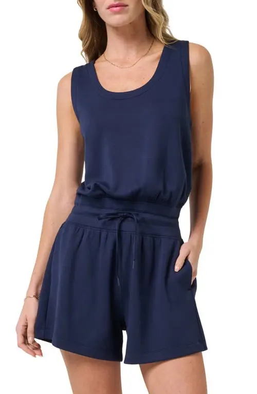 Travis Mathew Skyloft Tie Waist Romper - Navy Blazer