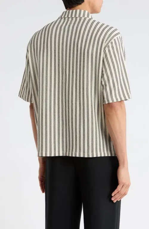 PACSUN Kenan Stripe Button-up Camp Shirt