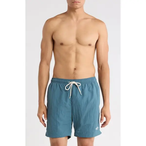 PACSUN Solid Swim Trunks - Blue