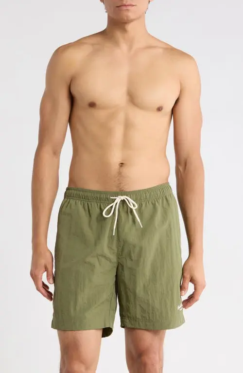 PACSUN Relaxed Fit Swim Trunks - Green