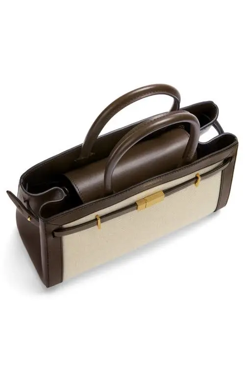 DEMELLIER Canvas And Leather Top Handle Satchel