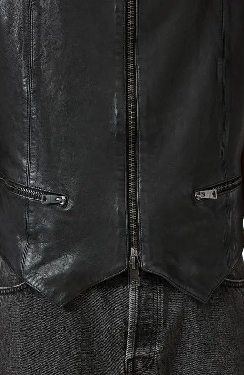 ALLSAINTS Davies Leather Waistcoat