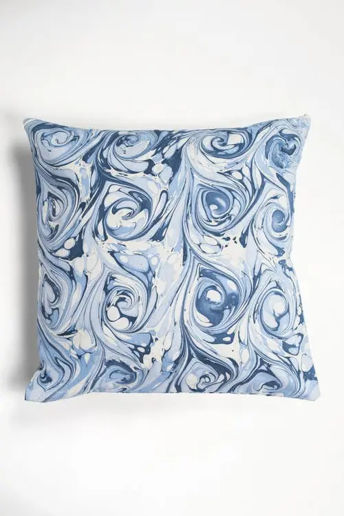 INNER CHILD Wave Hand-marbled Square Pillowcover + Insert