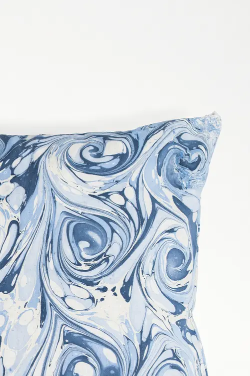 INNER CHILD Wave Hand-marbled Square Pillowcover + Insert