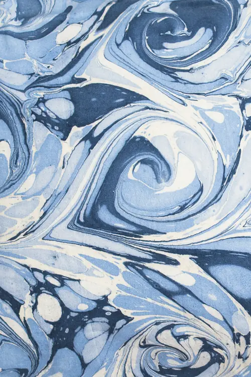 INNER CHILD Wave Hand-marbled Square Pillowcover + Insert