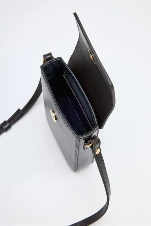 FOREVER & ALWAYS SHOES Leather Mini Crossbody Bag - Dark Brown