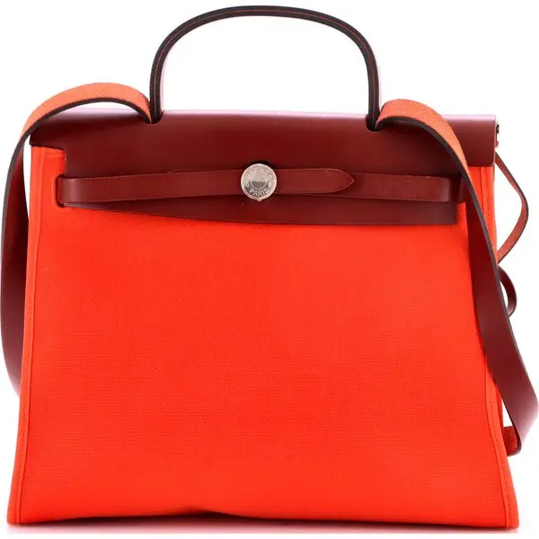 Hermès Herbag Zip Leather And Toile 31 - Mecano