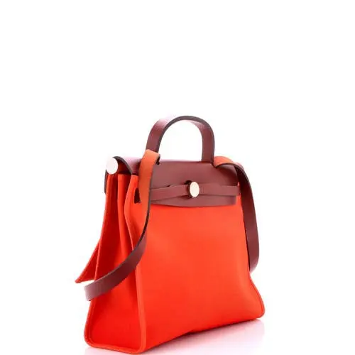 Hermès Herbag Zip Leather And Toile 31 - Mecano