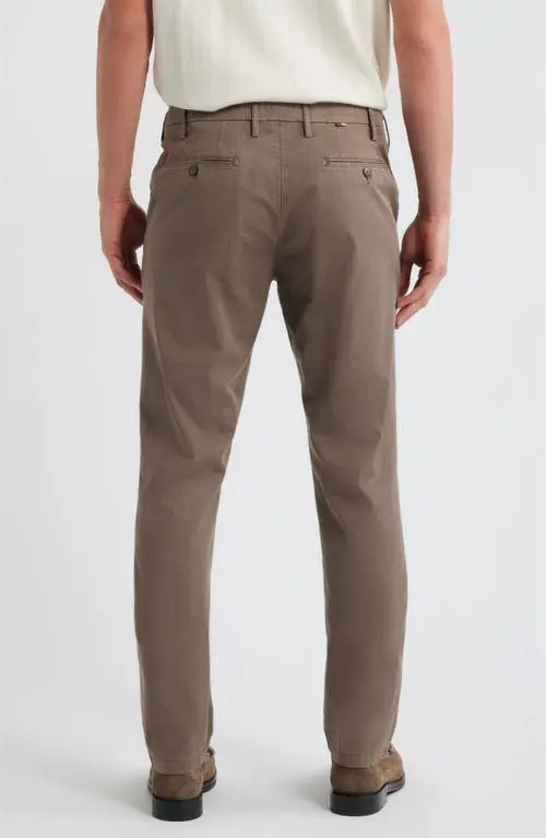 Canali Flat Front Stretch Cotton Blend Gabardine Chinos