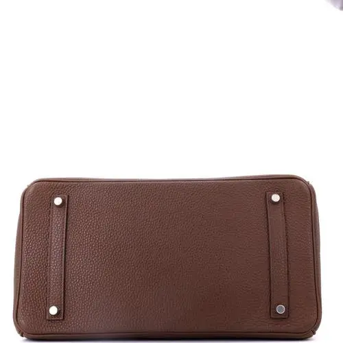 Hermès Birkin Handbag Brown Togo With Palladium Hardware 35 - Brulee
