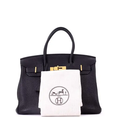 Hermès Birkin Handbag Togo With Gold Hardware 30 - Black
