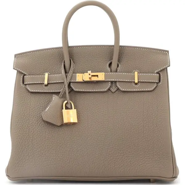 Hermès Birkin Handbag Grey Togo With Gold Hardware 25 - Etoupe