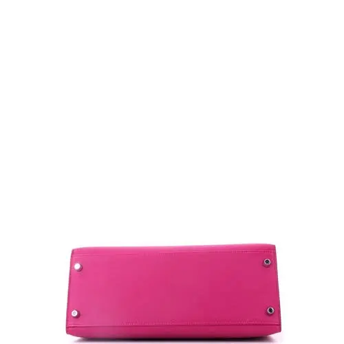 Hermès Kelly Handbag Epsom With Palladium Hardware 28 - Pink
