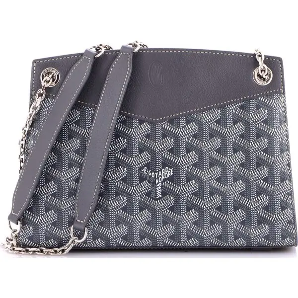 Goyard Structured Rouette Chain Shoulder Bag Coated Canvas Mini - Gray
