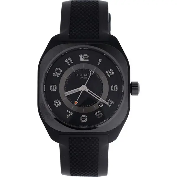Hermès H08 Automatic Watch Titanium And Rubber 39 - Black