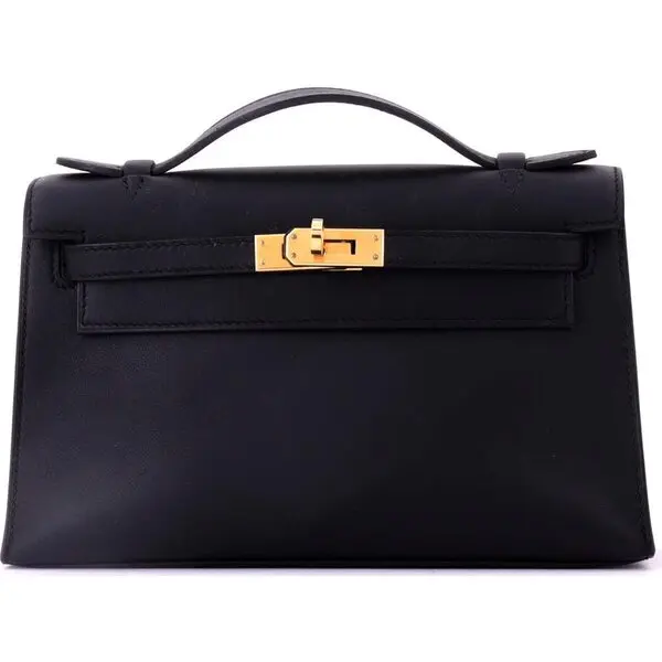 Hermès Kelly Pochette Swift - Noir