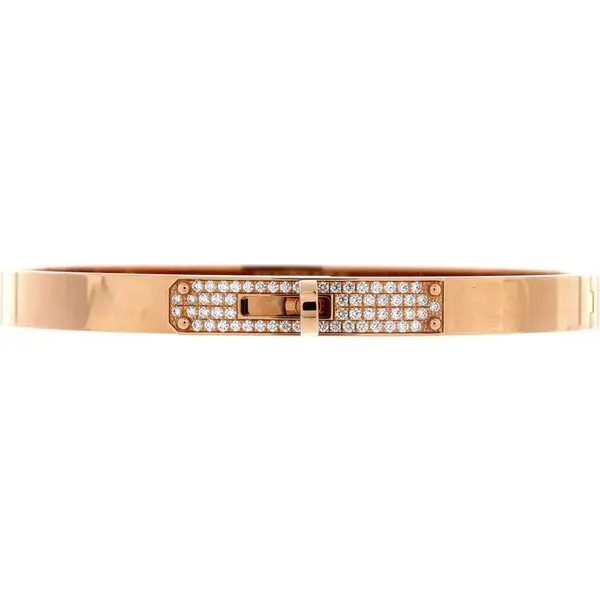 Hermès Kelly Bracelet 18k And Pavé Diamonds Small - Rose Gold
