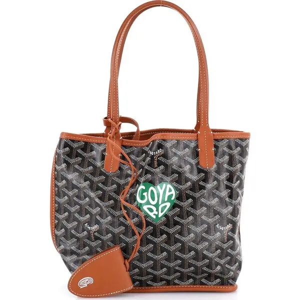 Goyard Anjou Reversible Tote Printed Coated Canvas Mini - Brown