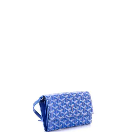 Goyard Varenne Continental Wallet With Strap Coated Canvas - Blue