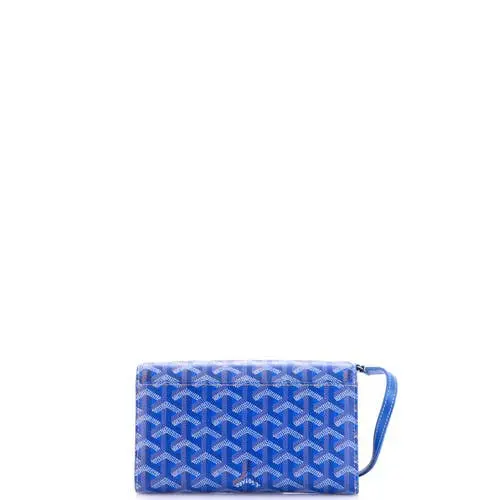 Goyard Varenne Continental Wallet With Strap Coated Canvas - Blue