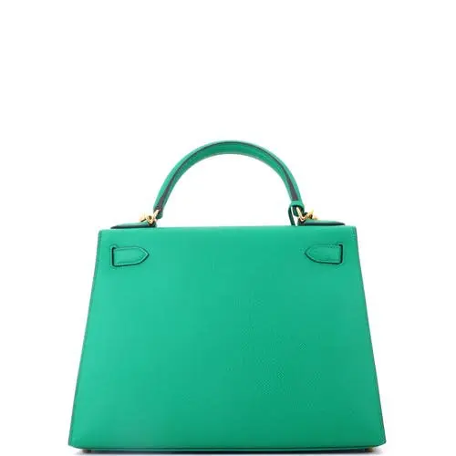 Hermès Kelly Handbag Green Epsom With Gold Hardware 28 - Vert Jade