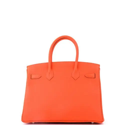 Hermès Birkin Handbag Togo With Palladium Hardware 30 - Orange