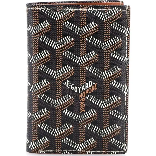 Goyard Saint Pierre Card Case Coated Canvas - Black