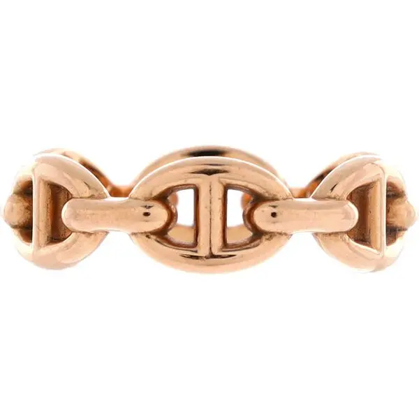 Hermès Chaine D'ancre Enchainee Ring 18k Small - Rose Gold