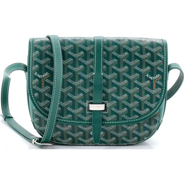 Goyard Belvedere Ii Messenger Bag Coated Canvas Pm - Green