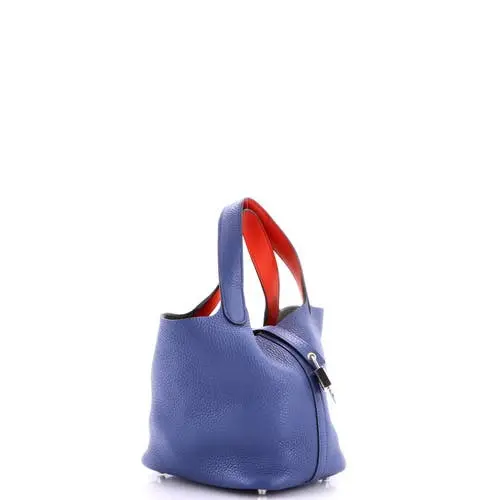 Hermès Picotin Lock Bag Clemence Pm - Blue