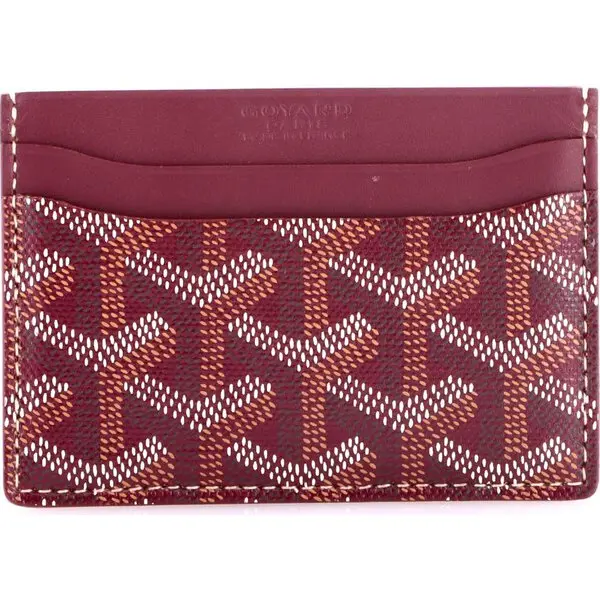 Goyard Saint Sulpice Card Holder Coated Canvas - Red