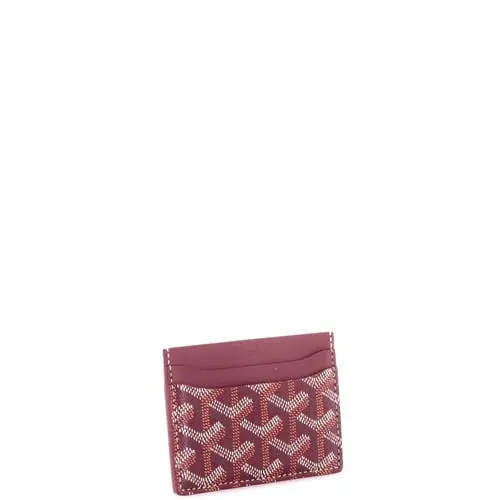 Goyard Saint Sulpice Card Holder Coated Canvas - Red