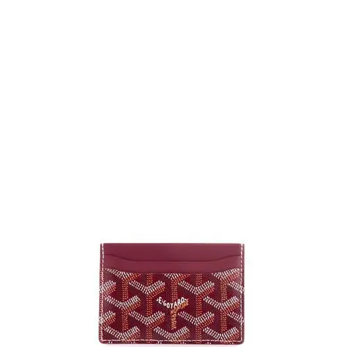Goyard Saint Sulpice Card Holder Coated Canvas - Red