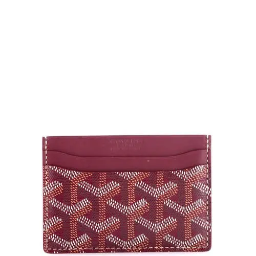 Goyard Saint Sulpice Card Holder Coated Canvas - Red