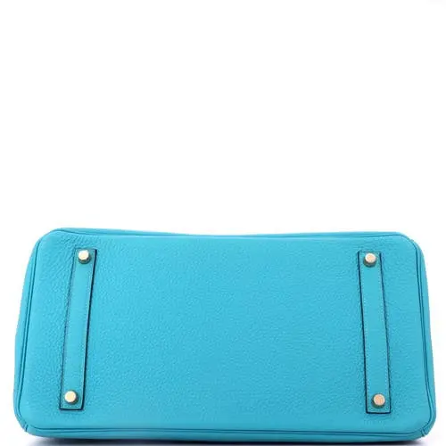 Hermès Birkin Handbag Togo With Gold Hardware 35 - Blue