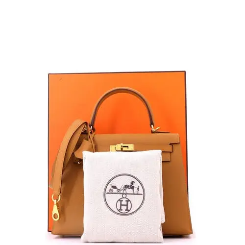 Hermès Kelly Handbag Epsom With Gold Hardware 25 - Brown