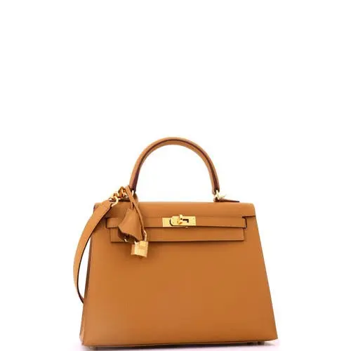 Hermès Kelly Handbag Epsom With Gold Hardware 25 - Brown