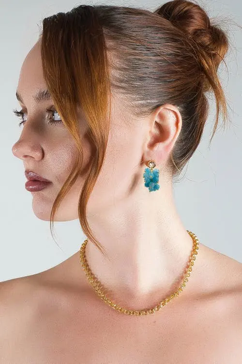 CLASSICHARMS Gia Amazonite Cascade Cluster Drop Earrings - Blue
