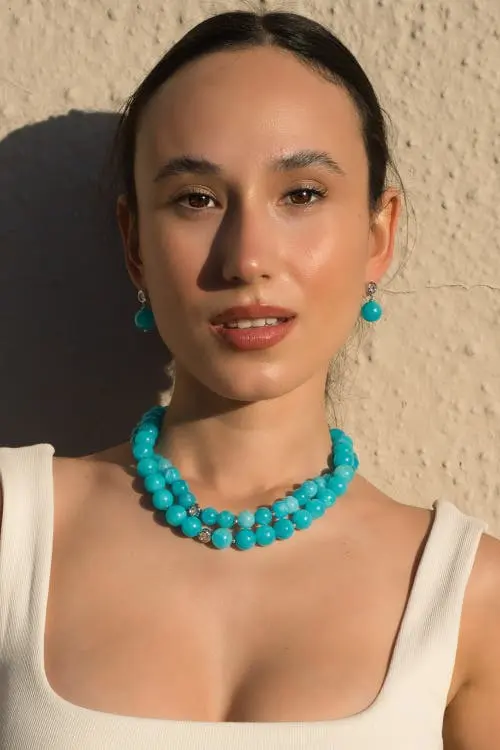 CLASSICHARMS Gia Amazonite Bead Drop Earrings - Blue