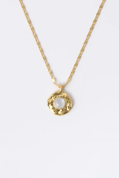 CLASSICHARMS Roaming Venus Crystal Molten Pendant Necklace - Gold/clear